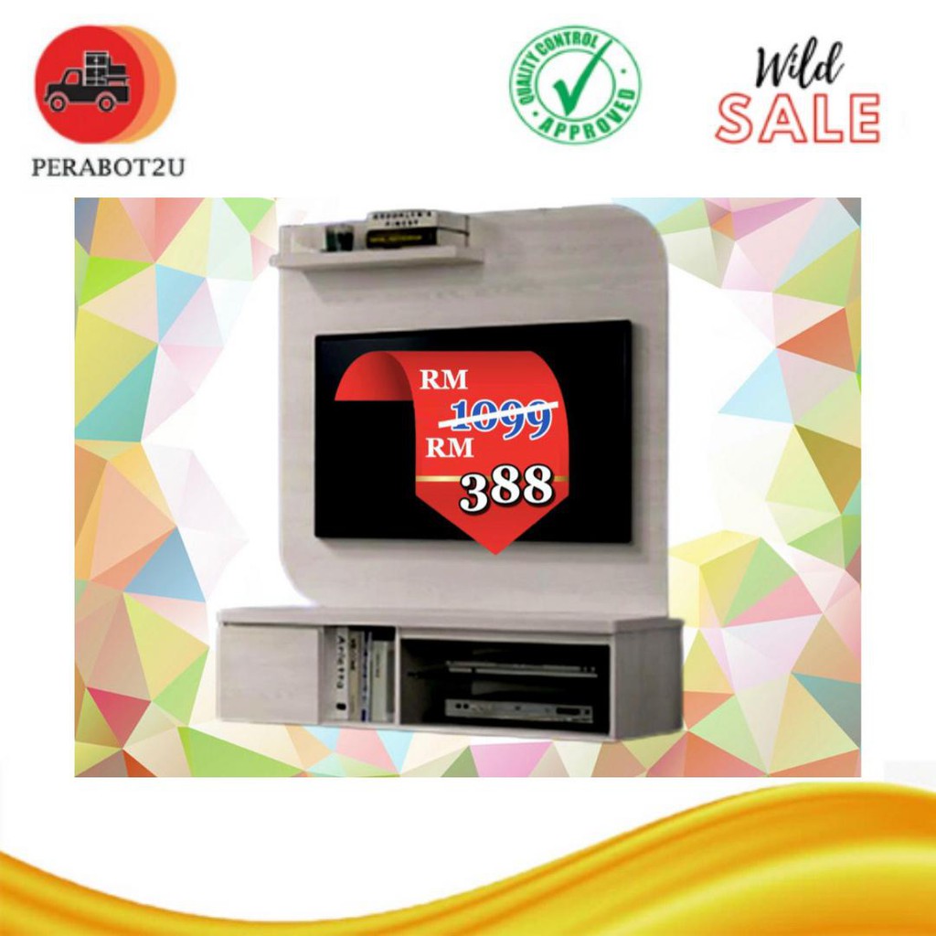 P2U SA HTV Cabinet TV Gantung / Cabinet Rack/ TV Console / Almari TV ...