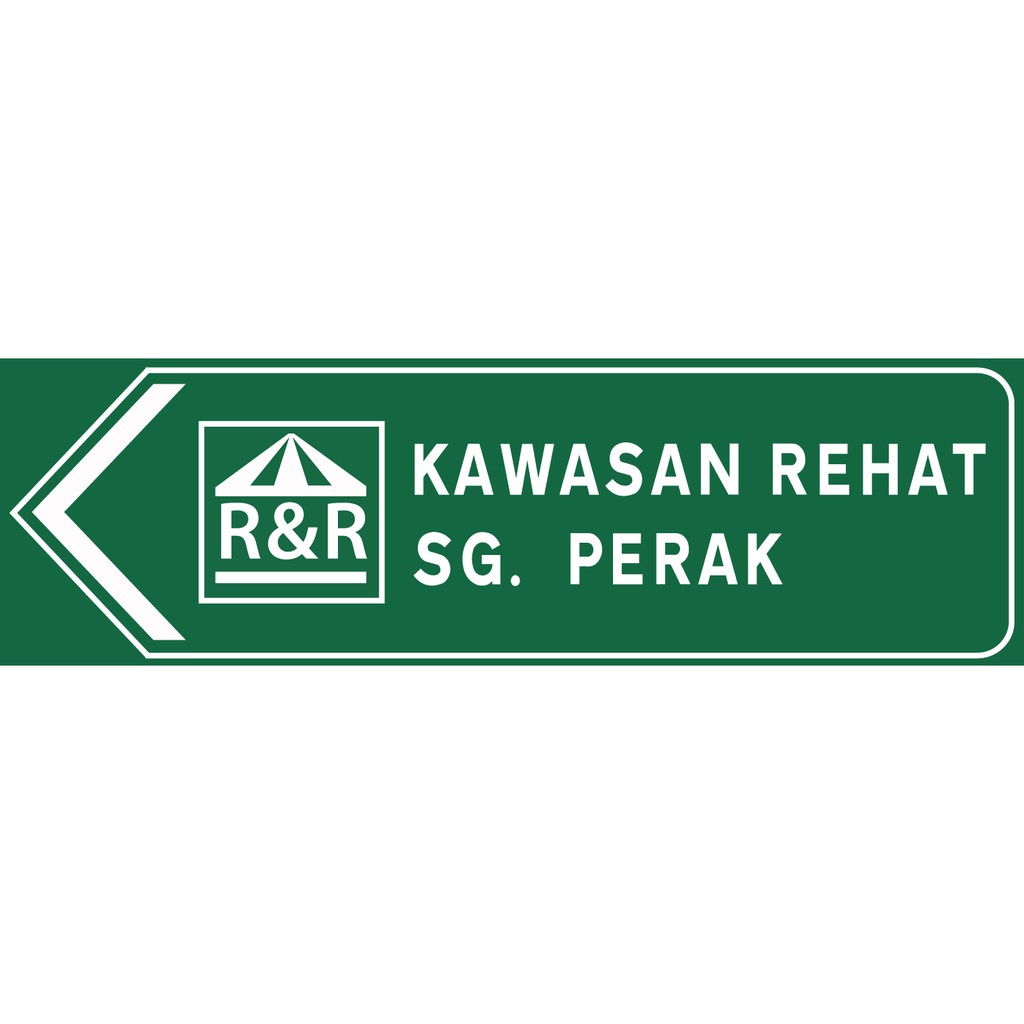 Malaysia Road Signboard Fridge Magnet "KAWASAN REHAT SUNGAI PERAK ...