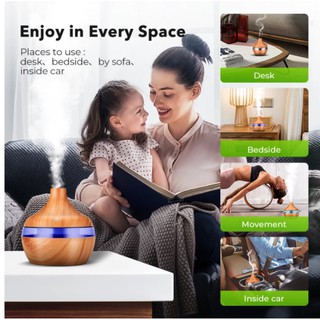 Wooden Air Humidifier With Essential Oil Diffuser Aroma Aromaterapi ...