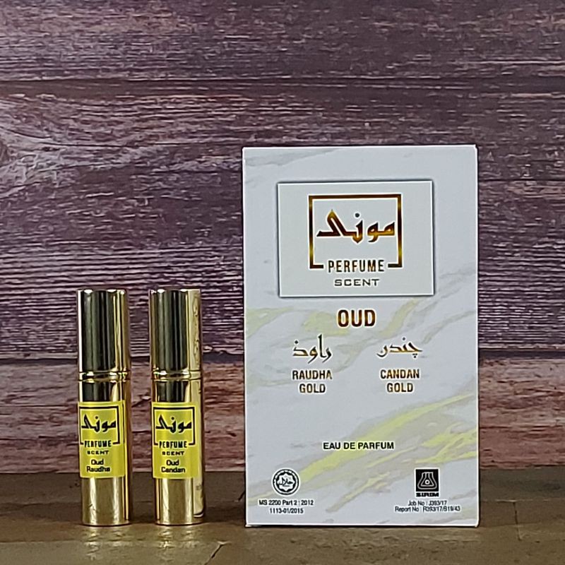 Wangian Oud Raudah dan Oud Candan Gold Case - Gift Set Raudhah dan ...