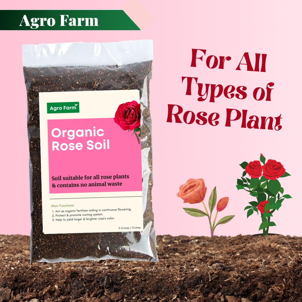 Agro Farm Organic Rose Soil Mix / Tanah Ros / Rose Potting Mix | Shopee ...