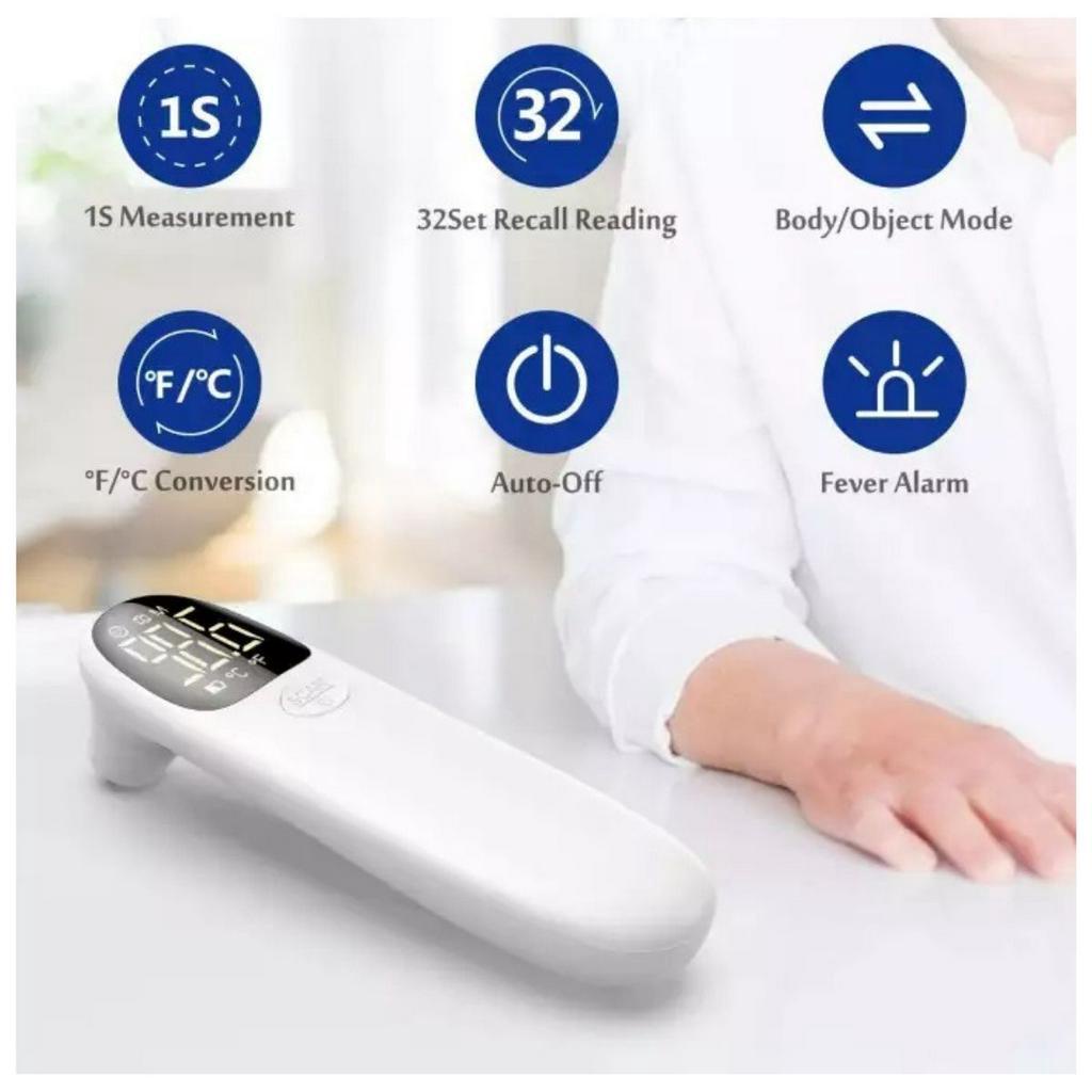 Digital Thermometer Infrared Non Contact Temperature Meter Fever Sensor ...