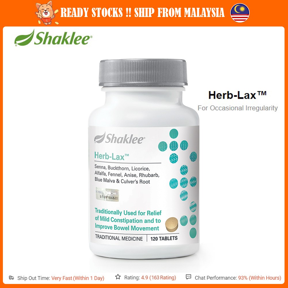 Herb lax Shaklee 100% Original HQ 120 Tablets new ready stock ( detox ...