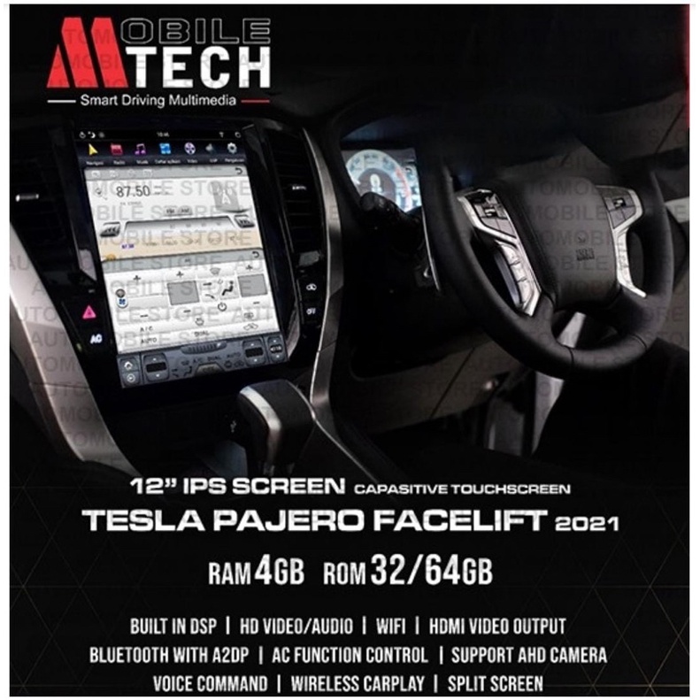 Headunit HEAD UNIT TESLA 12 INCH ANDROID VOICE COMMAND MITSUBISHI ...