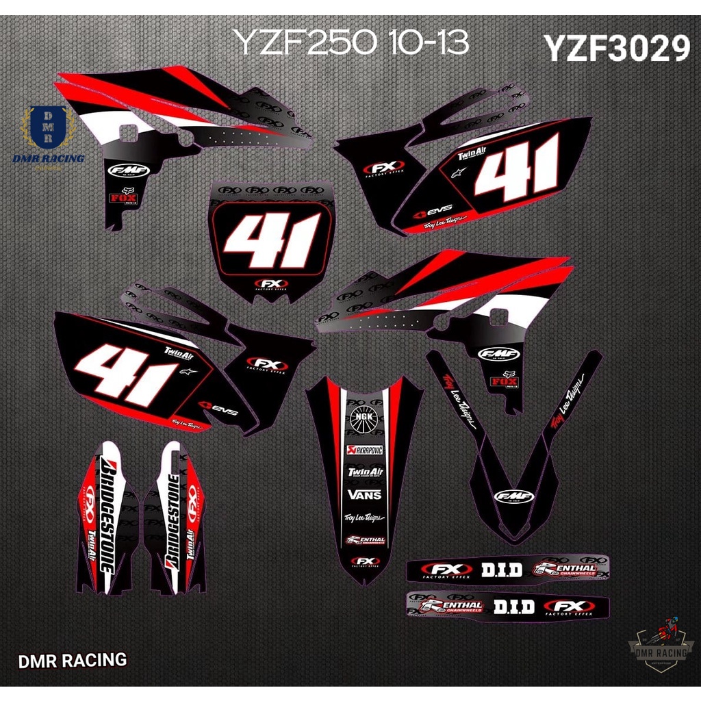 YAMAHA YZF250 YZ250F Year 2010-20013 3M Body Sticker Decal Custom ...