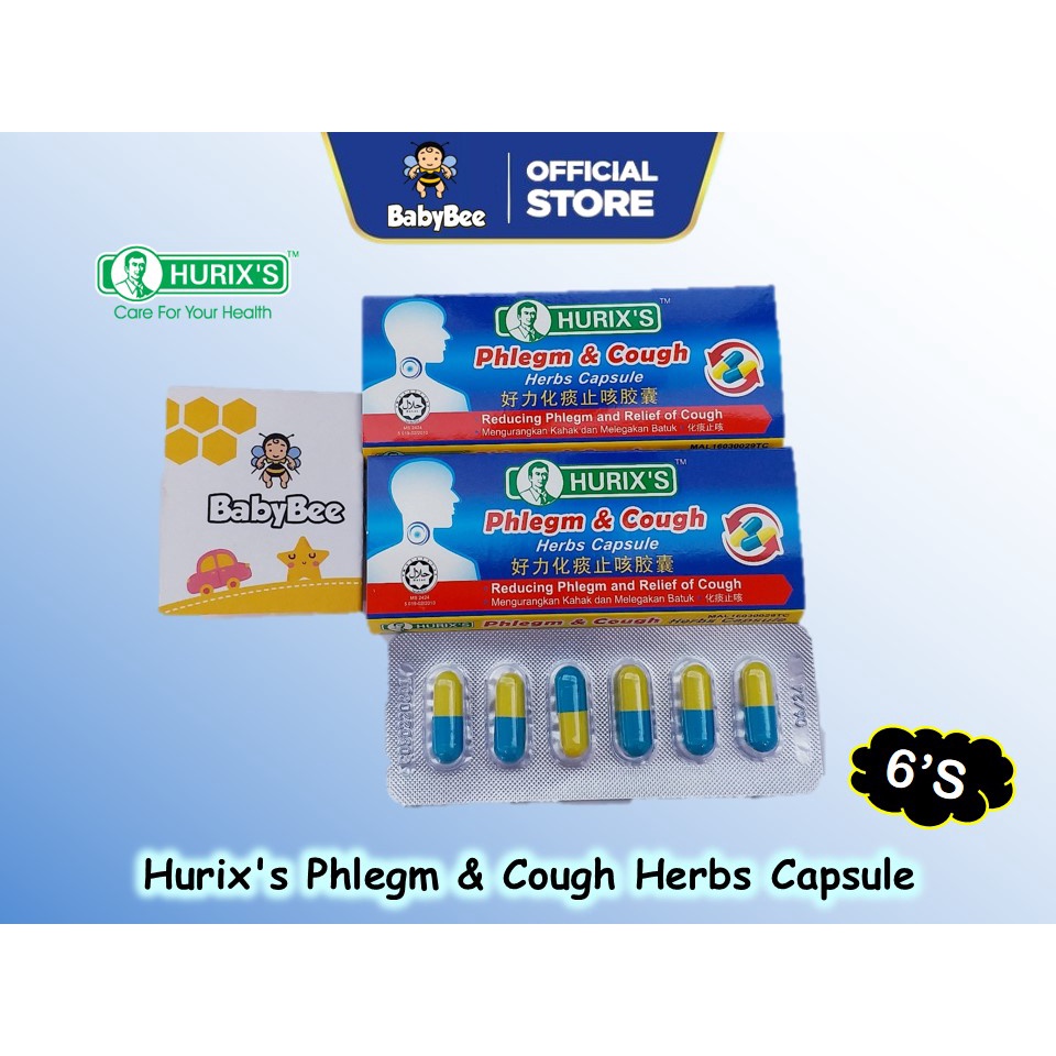 Hurix's Phlegm and Cough Herbs Capsule (6's) | Shopee Malaysia