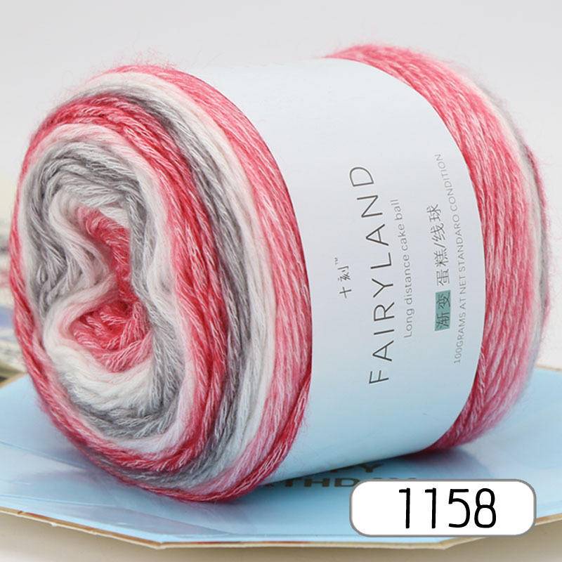 Mix Color Long Distance Cake Ball Fairy Land 100g Soft Cotton Yarn ...