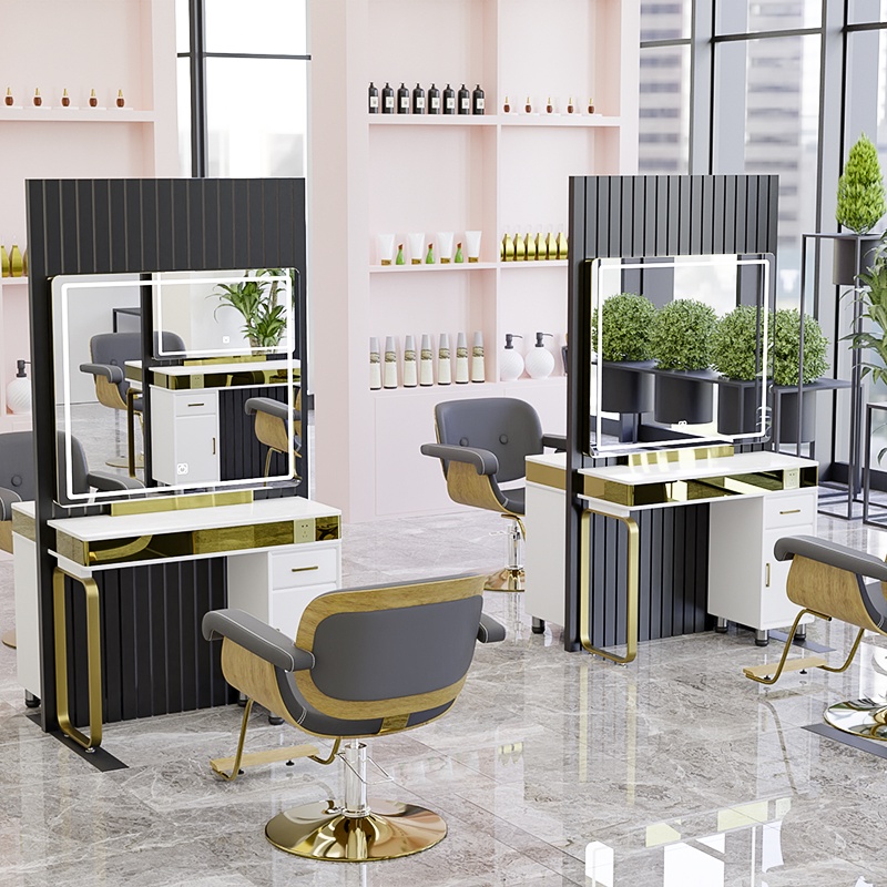 EL-Internet Celebrity for Hair Salon Barber Shop Dressing Table Double ...