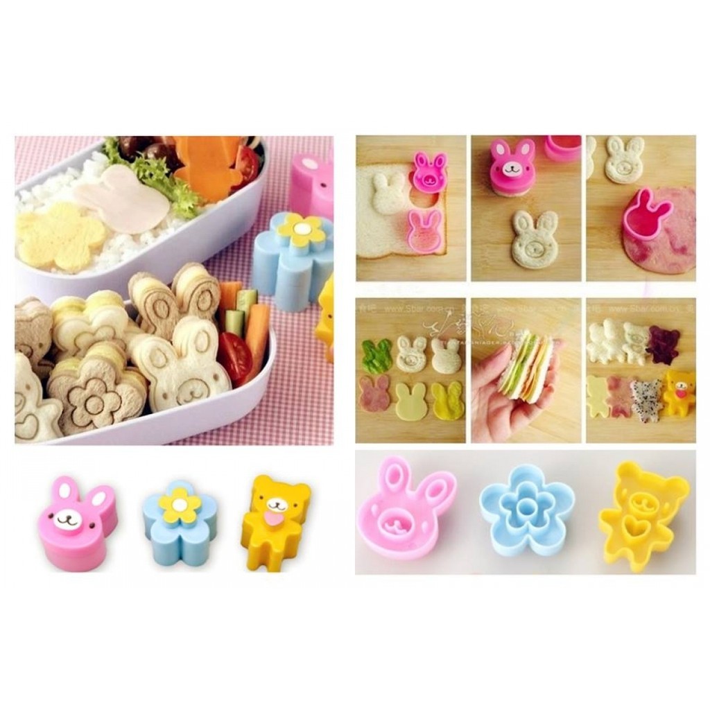 BT0147 CARTOON SANDWICH STAMP MOULD (3PCS IN SET) | Shopee Malaysia