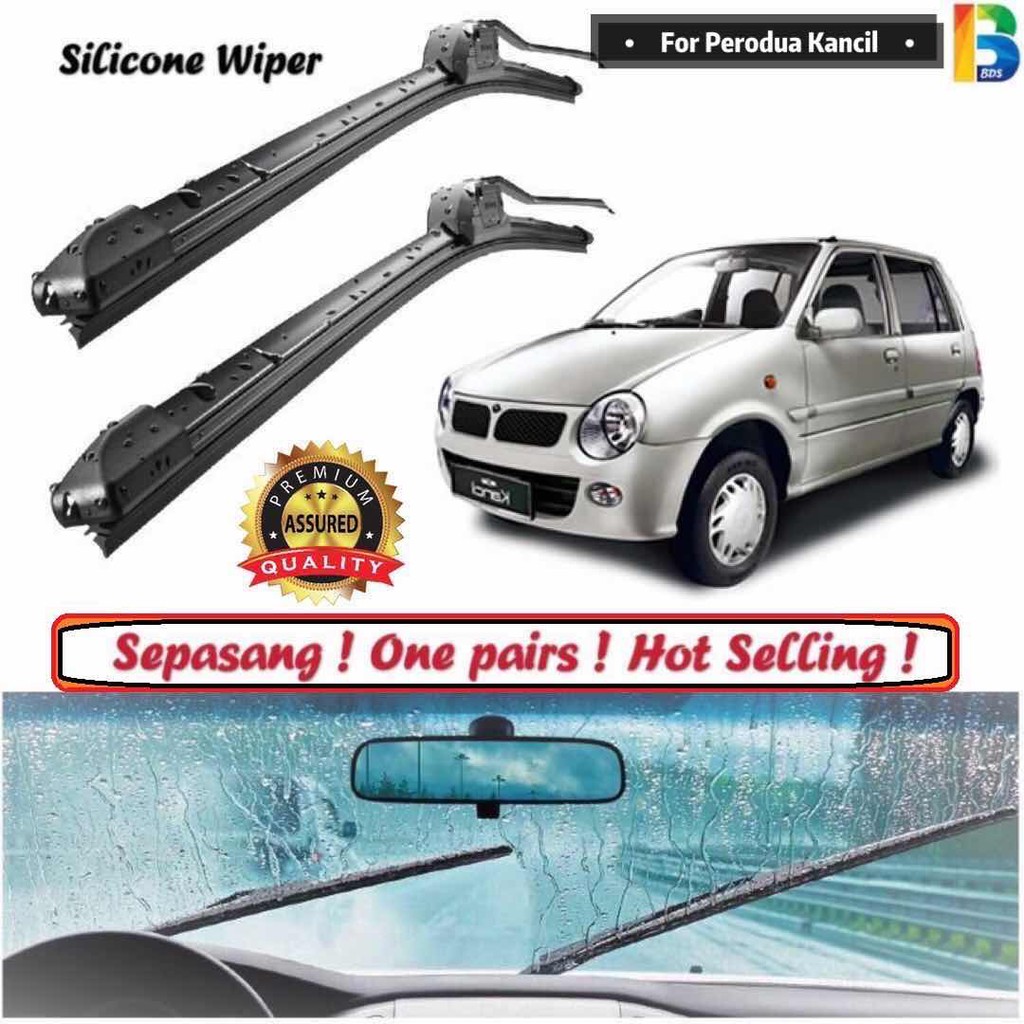 PERODUA KANCIL SILICONE WIPER 1PAIRS(2PCS) Silicone Advance Cleaning ...