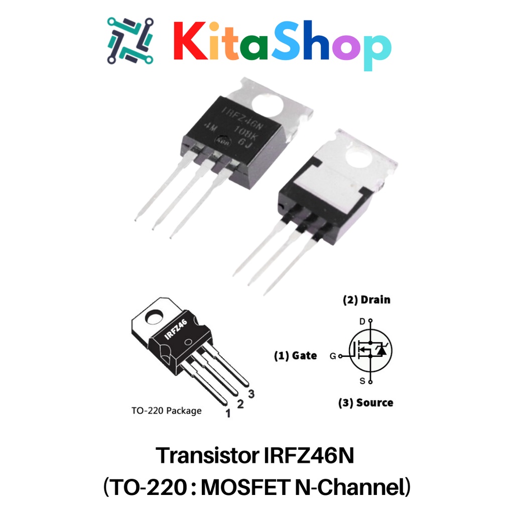 Transistor IRFZ46N (TO-220 : MOSFET N-Channel) | Shopee Malaysia