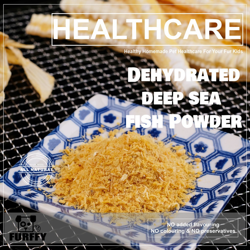 FURFFY Homemade Natural Dehydrated Deep Sea Fish Floss / Powder Dog ...