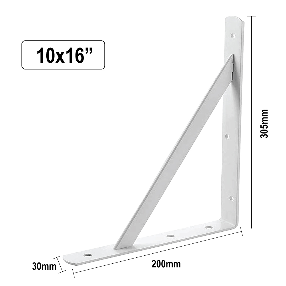 Heavy Duty Wall Shelf Corner White L Brackets 2pcs Racking Shelving ...