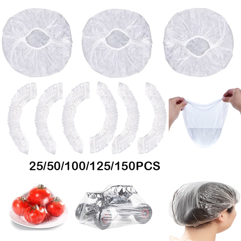 Disposable Shower Cap/Food Cover Plastic Wrap Elastic Food Lids For ...