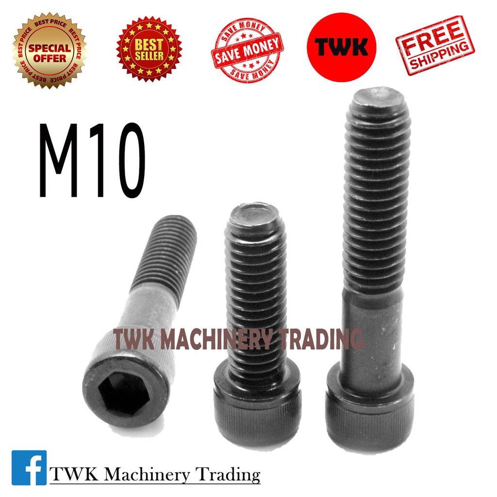 M10 SOCKET HEAD CAP SCREW 10MM | Shopee Malaysia