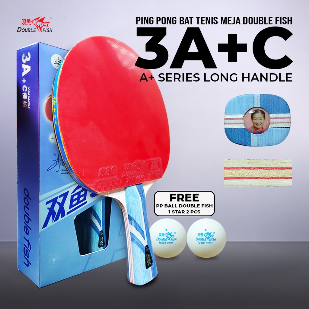 Double Fish 3A+C Table Tennis Ping Pong Bat Premade Blade Original ...