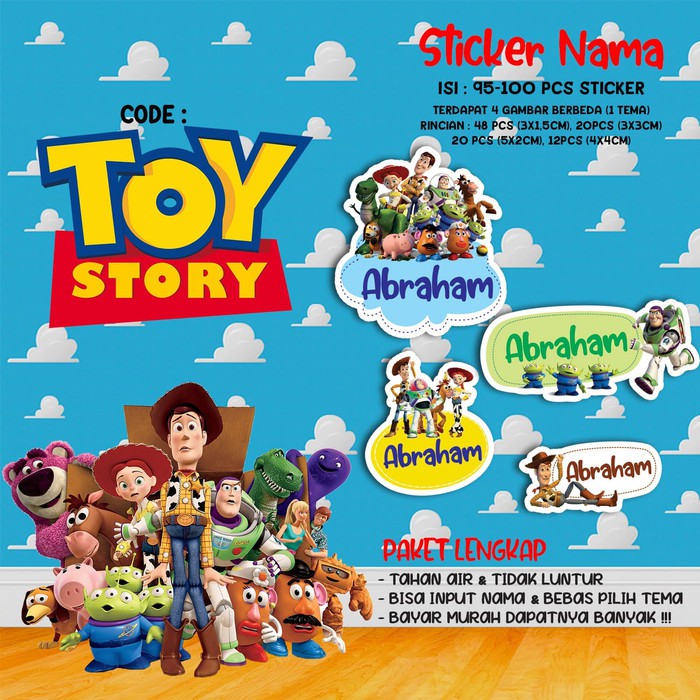 Toy STORY Theme Character Name Label Sticker | Shopee Malaysia