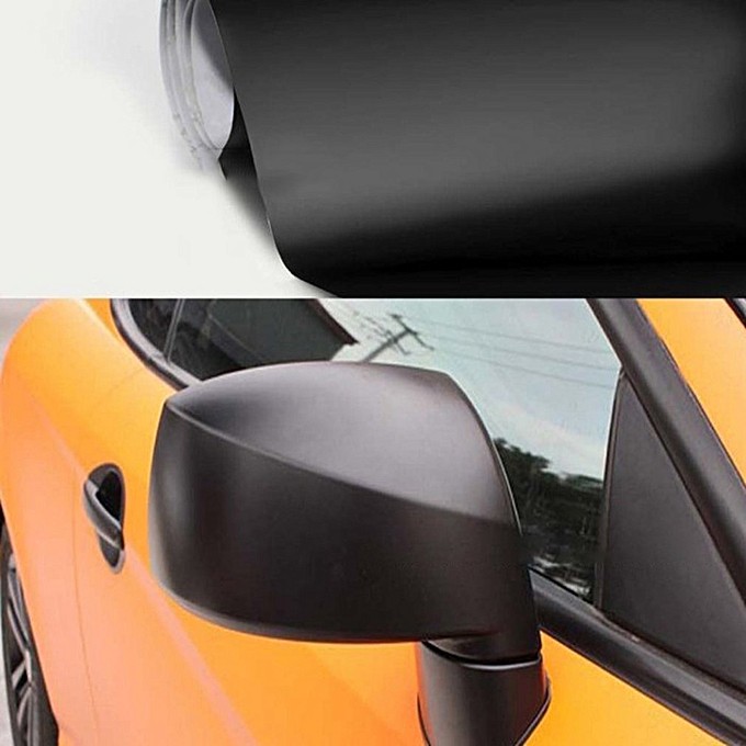 Car Flat Matte Black Sticker Vinyl Film Sheets Body Wrap Decal Axia ...