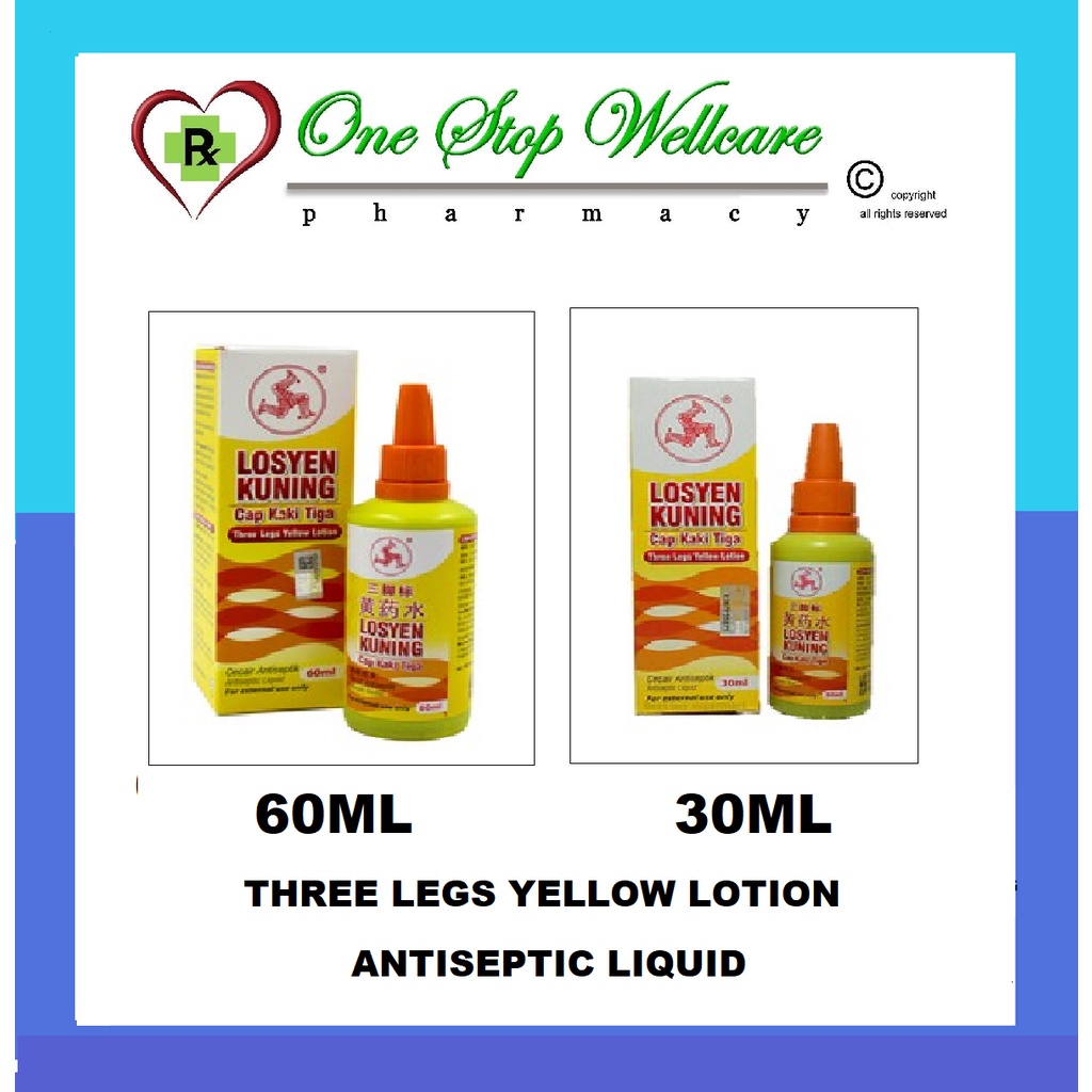 THREE LEGS YELLOW LOTION 60ML / 30ML | Shopee Malaysia