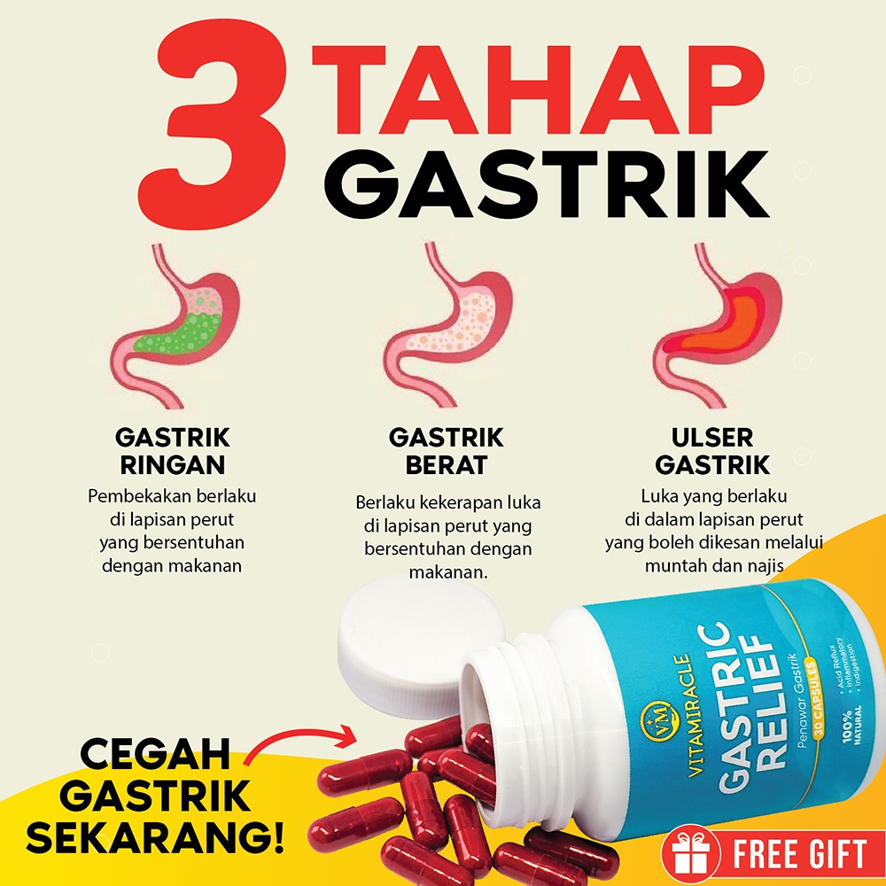 gastrik gerd anxiety relief / gastric relief acid reflux angin kembung ...