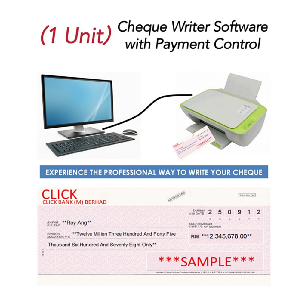 Cheque Writer Software with Payment Control N-1.0 (1 Unit) | Shopee ...