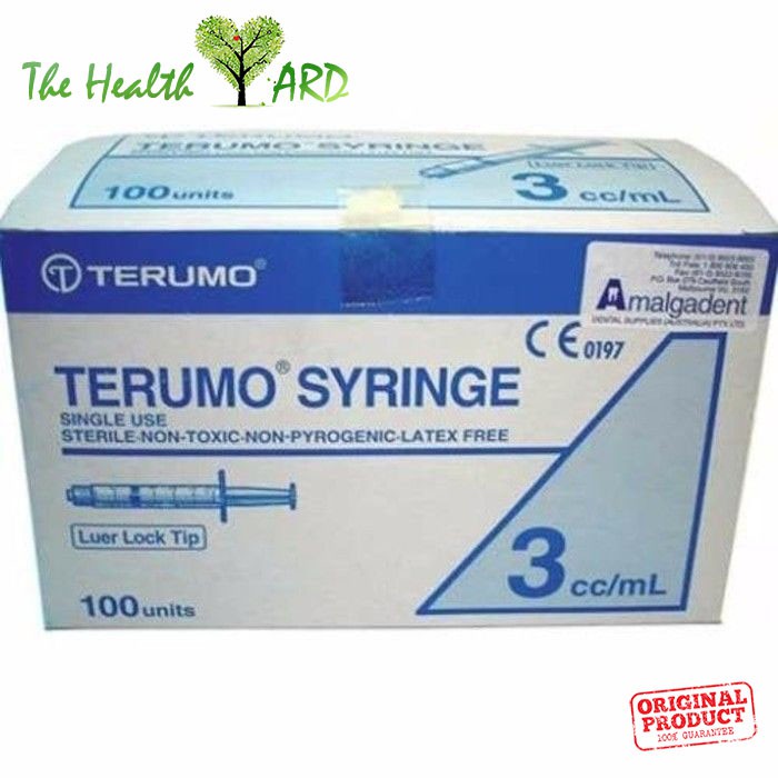 Terumo Syringe Luer Lock / Luer Slip 3cc/ml 100's | Shopee Malaysia