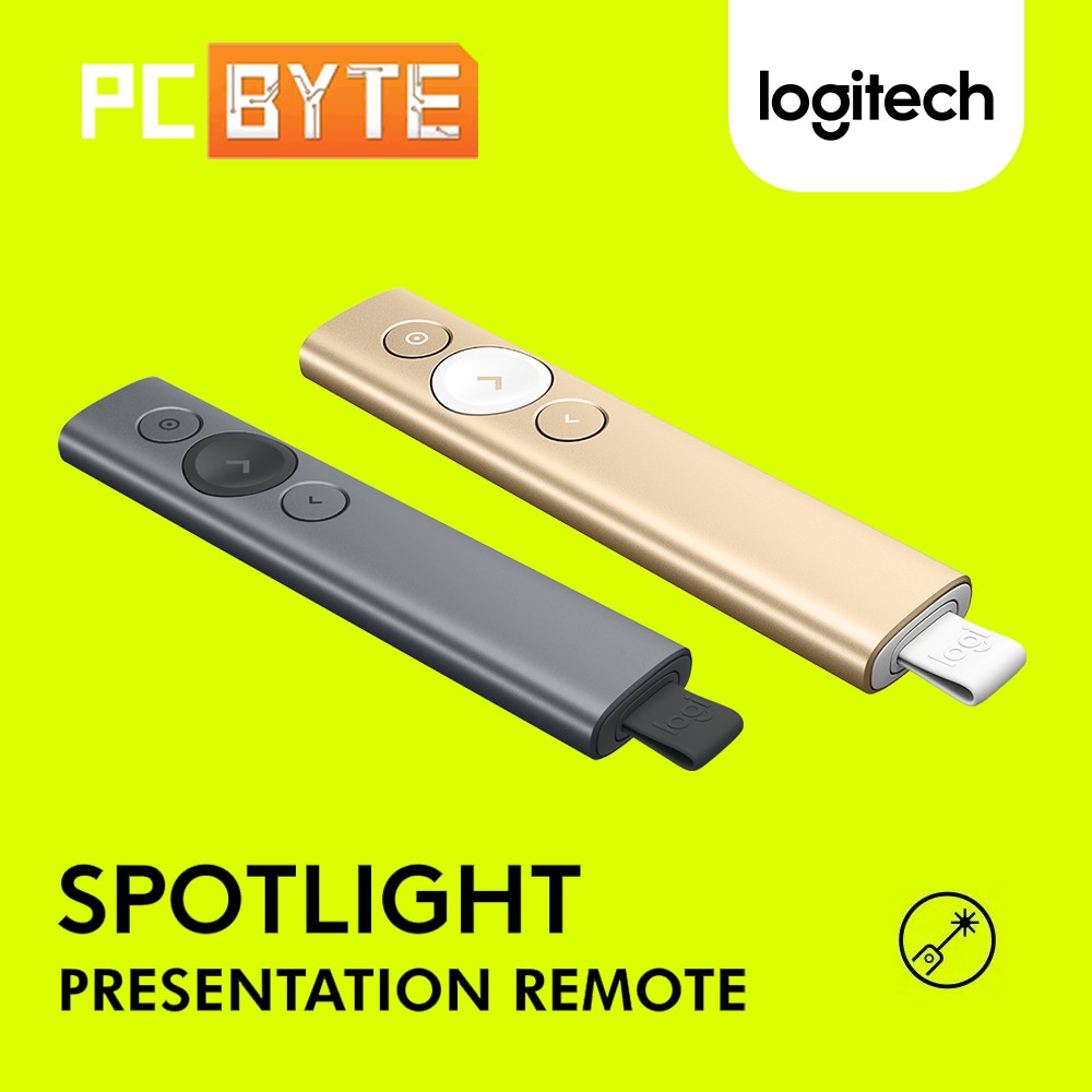 Logitech Spotlight Presentation Remote - Gold/Slate | Shopee Malaysia