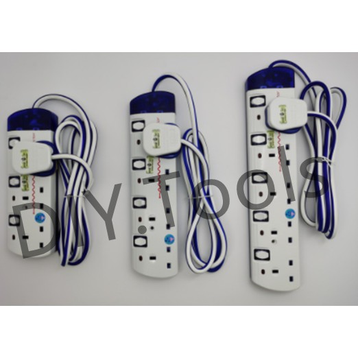 offer~ TRAILING PLUG SOCKET 3,4,5 EXTENSION WIRE PORTABLE SAFETY ...