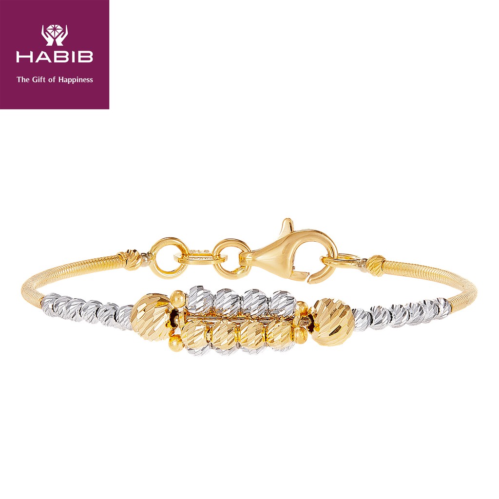 HABIB Oro Italia 916/22K White and Yellow Gold Bangle GB87280221(BBY ...