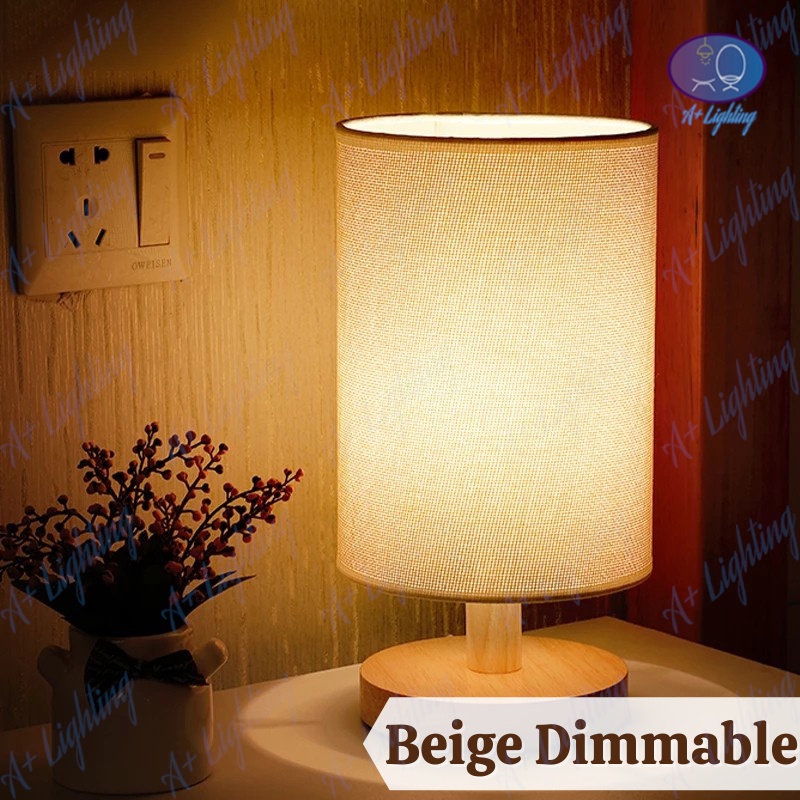 【Ready Stock】Wooden Bed Lamp LED Lampu Tidur Meja Table Night Light ...