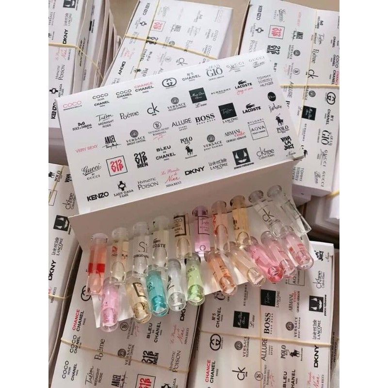 Original 🌷 Mini perfume set - random mix 20 tubes (1 tube 1.5ml-2ml ...