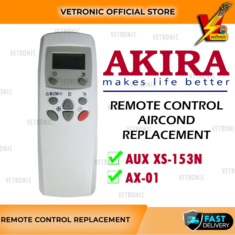 Akira LG Aircond Remote Control Replacement AUX XS-153N AX-01 Aircon ...
