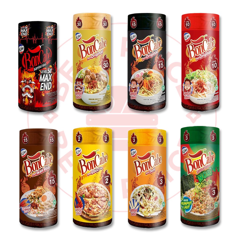 Boncabe - All Variants Of SAMBAL TABUR Various Levels (ORIGINAL/EBI ...
