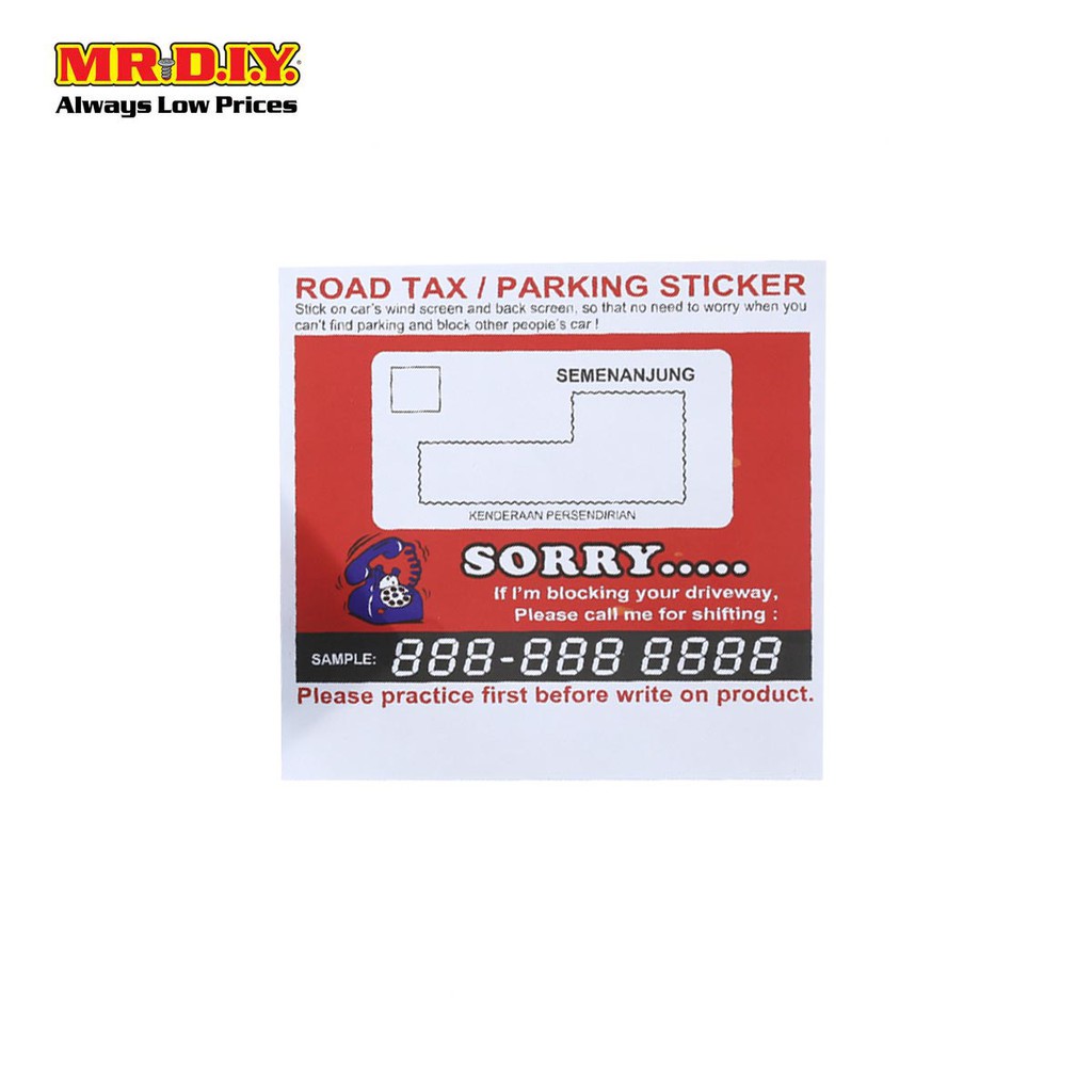 MR.DIY Multi-Function Road Tax Sticker (1pc) | Shopee Malaysia