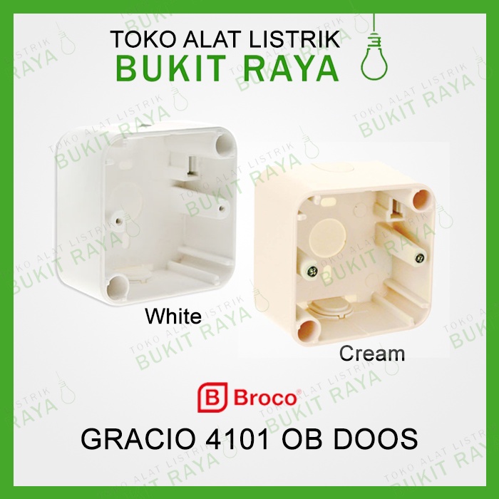 PUTIH 410153 Broco Opbow OB Doos White Cream Wall Mount (Surface ...