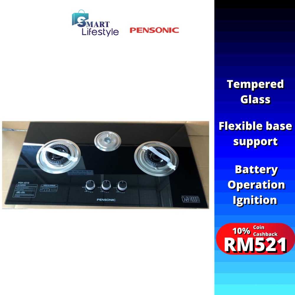 Pensonic Flexible Base Built-In Gas Hob (3 Burner) PGH-621G | Shopee ...