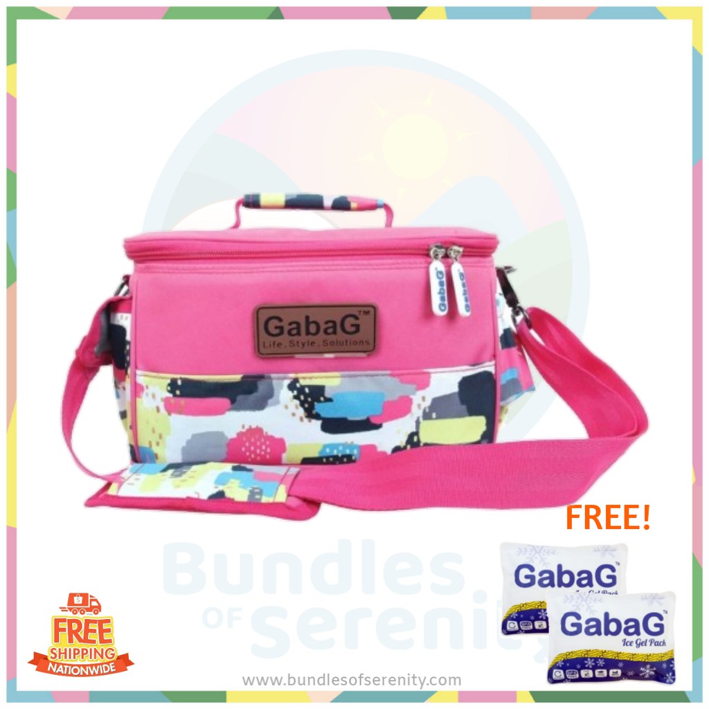 GABAG: [FREE ICE PACK] Cooler / Nursing Bag Single Cooler Series - Pink ...