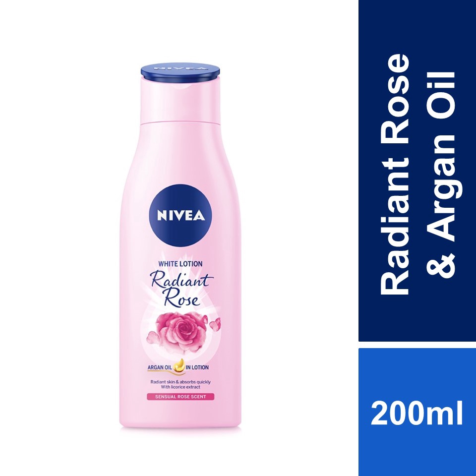 Nivea Body Bright Radiant Rose & Argan Oil In Lotion 200ml | Shopee ...