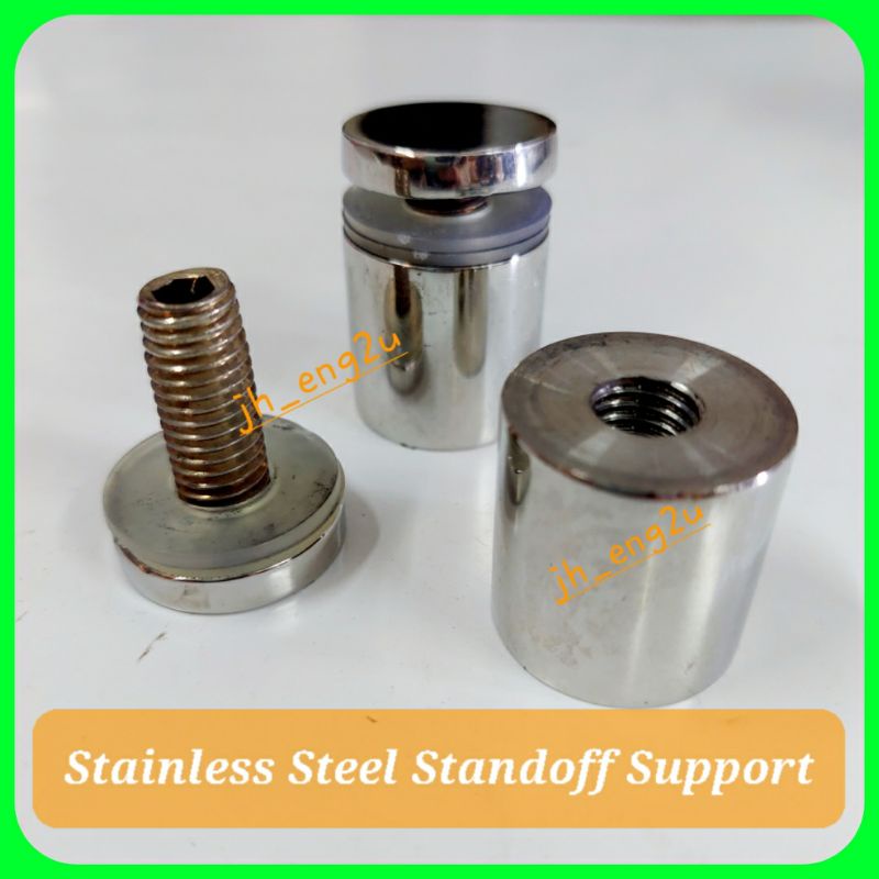 Stainless Steel Standoff Support D25x30mm Solid Table Top Support Glass ...