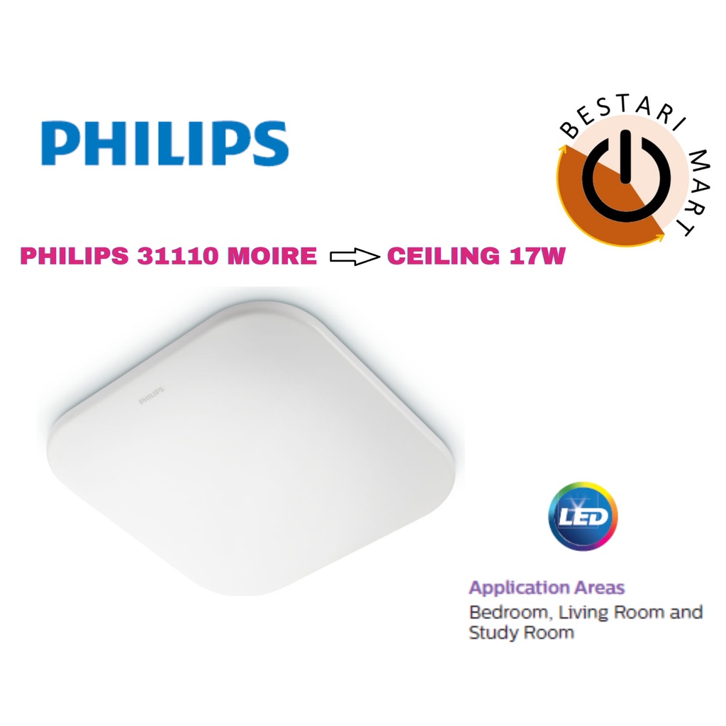 PHILIPS 31110 MOIRE 27K/40K LED CEILING 17W | Shopee Malaysia