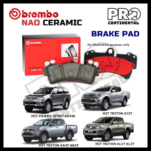 BREMBO NAO CERAMIC MITSUBISHI TRITON KA4T KB4T KJ3T KL3T PAJERO SPORT ...