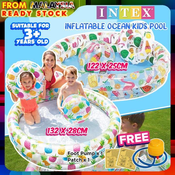 SL INTEX 59469 / 59460 Inflatable Pool Ocean Ball Pool Baby Children's ...