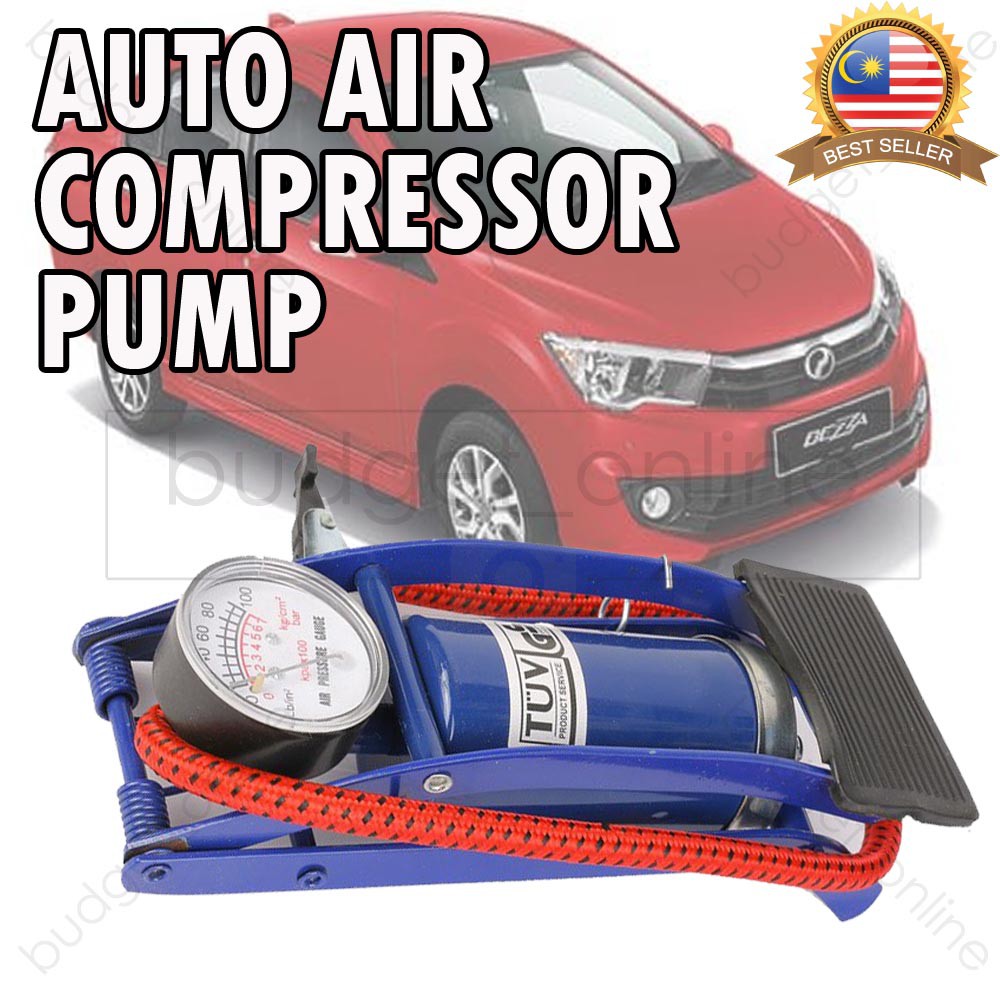 Single Barrel Foot Pump Pedal Cylinder Inflator Air Compressor Pressure ...