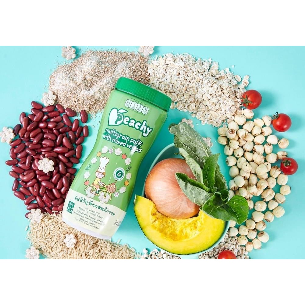 [HALAL & NATURAL 🍑PEACHY🍑 MULTIGRAIN PUFFS WITH MIXED VEGGIES] [40G ...