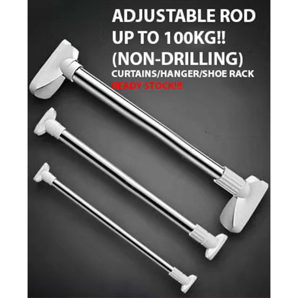 FABITS Stainless Steel Adjustable Rod Telescopic Extendable Cloth Rail ...