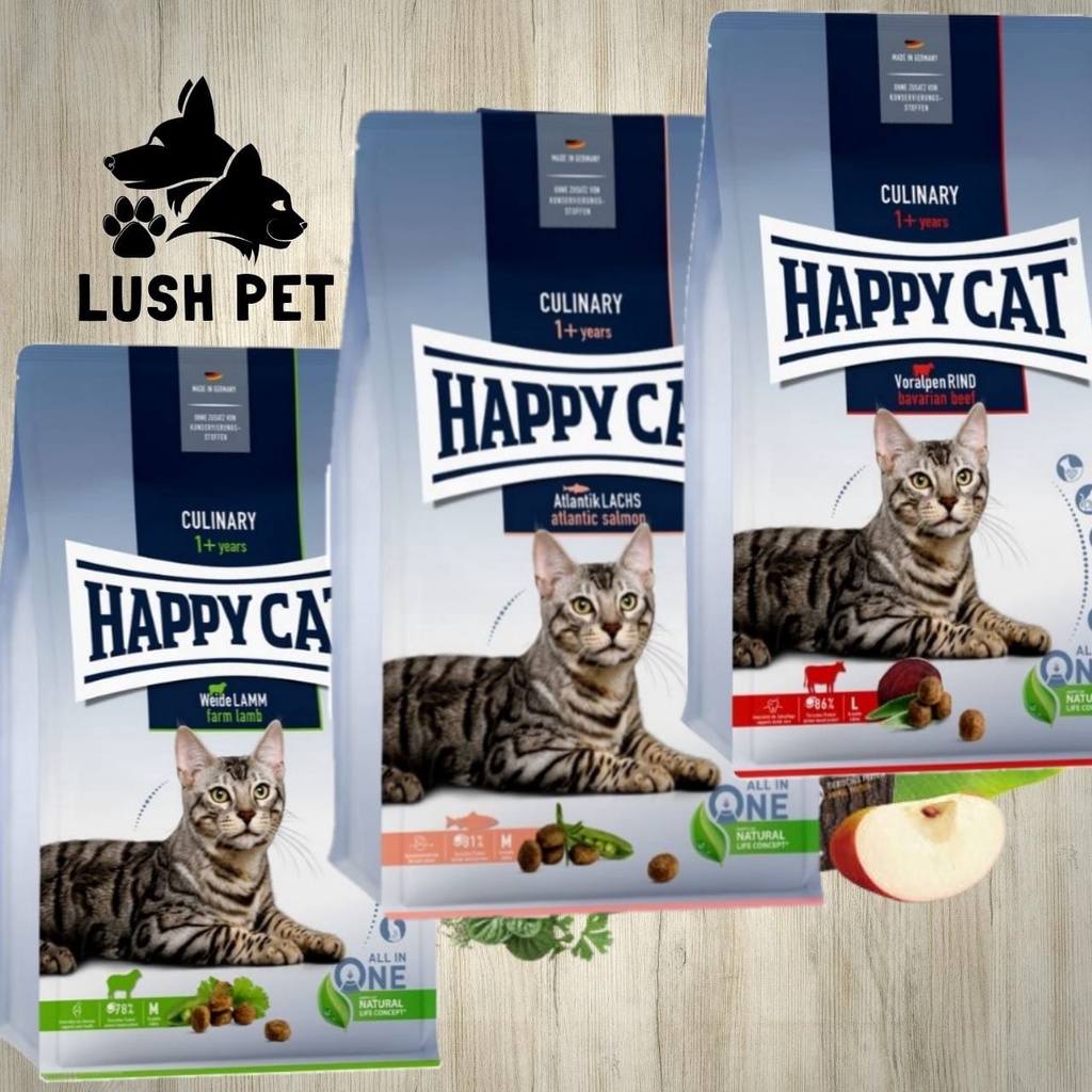 HAPPY CAT Culinary 10KG (Salmon / Farm Lamb / Bevarian Beef) | Shopee ...