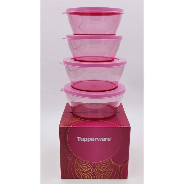 🎁 Hadiah Tupperware🎁Wish card 🎁READY NEW STOCK Clear Bowl Gift BOXES 4 ...