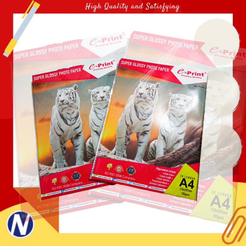 Super GLOSSY PHOTO PAPER/ GLOSI SUPER E-PRINT PHOTO PAPER A4 180GSM ...