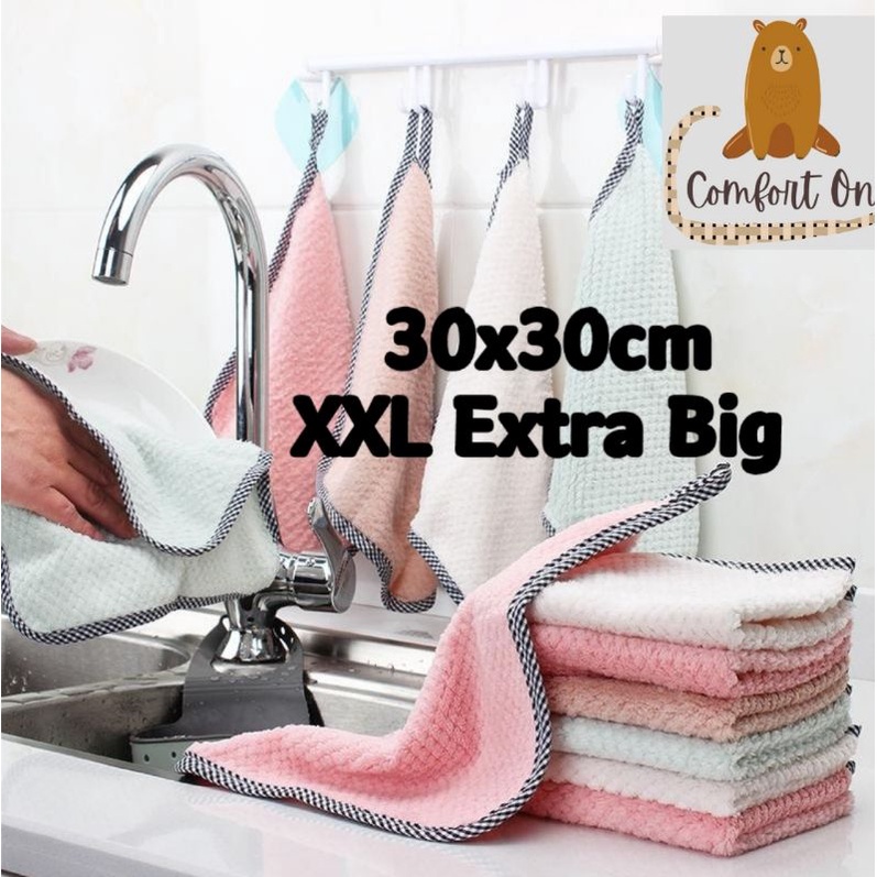 《30*30cm》XXL Table Cloth Kitchen/ Dish Towel/ Kain Dapur Pembesih/ Kain ...