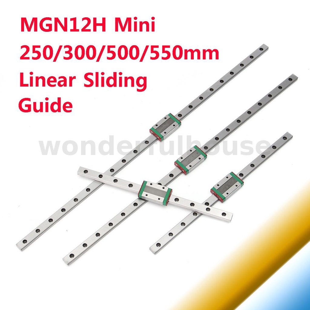 250/300/500/550mm MGN12H Mini Linear CNC Sliding Guide Block Carriage ...